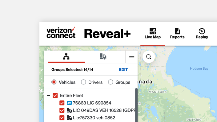 See vehicles on Live Map – Reveal help center