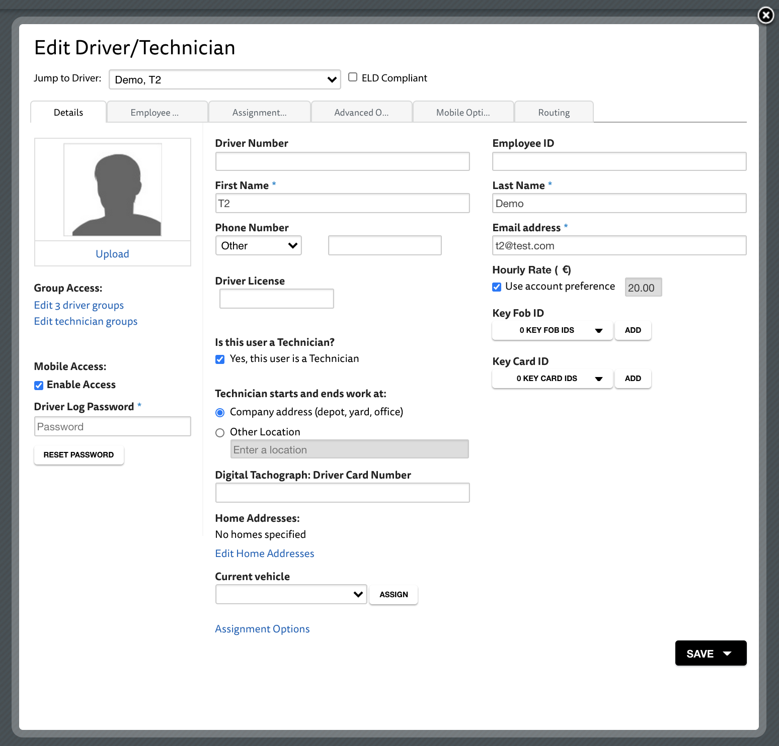 Edit drivers – Reveal Help