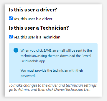 Create drivers – Reveal Help