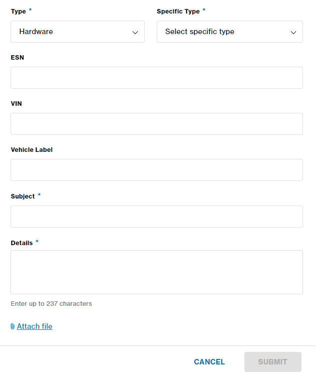Create a new support case – Reveal help centre
