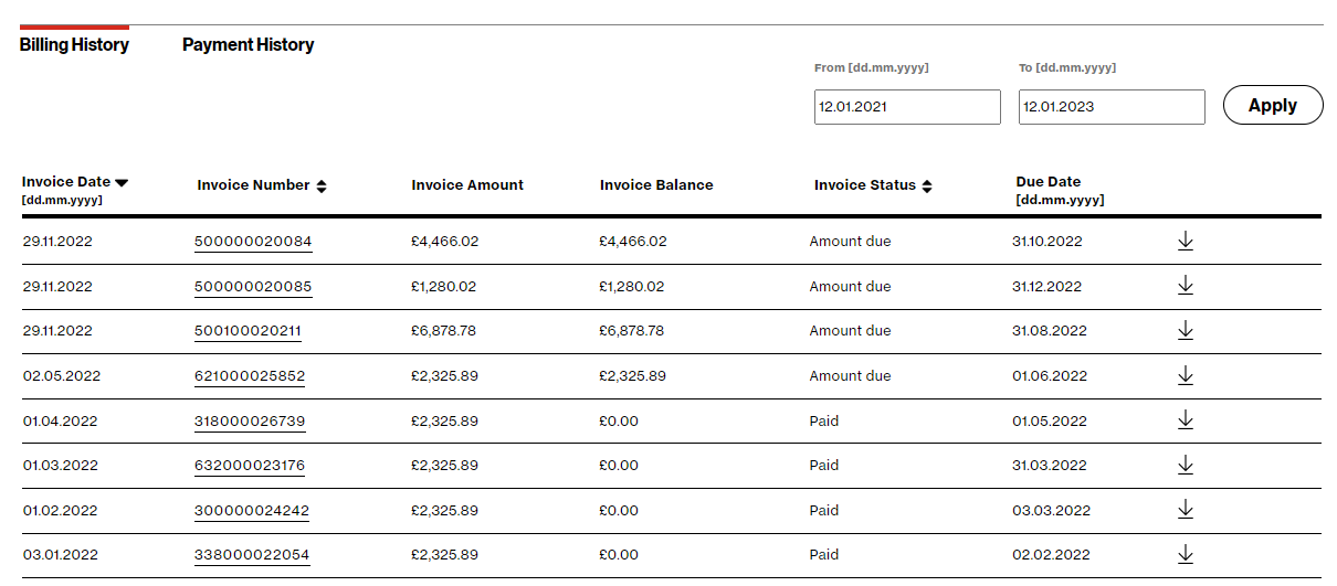 View your billing information – Reveal Help