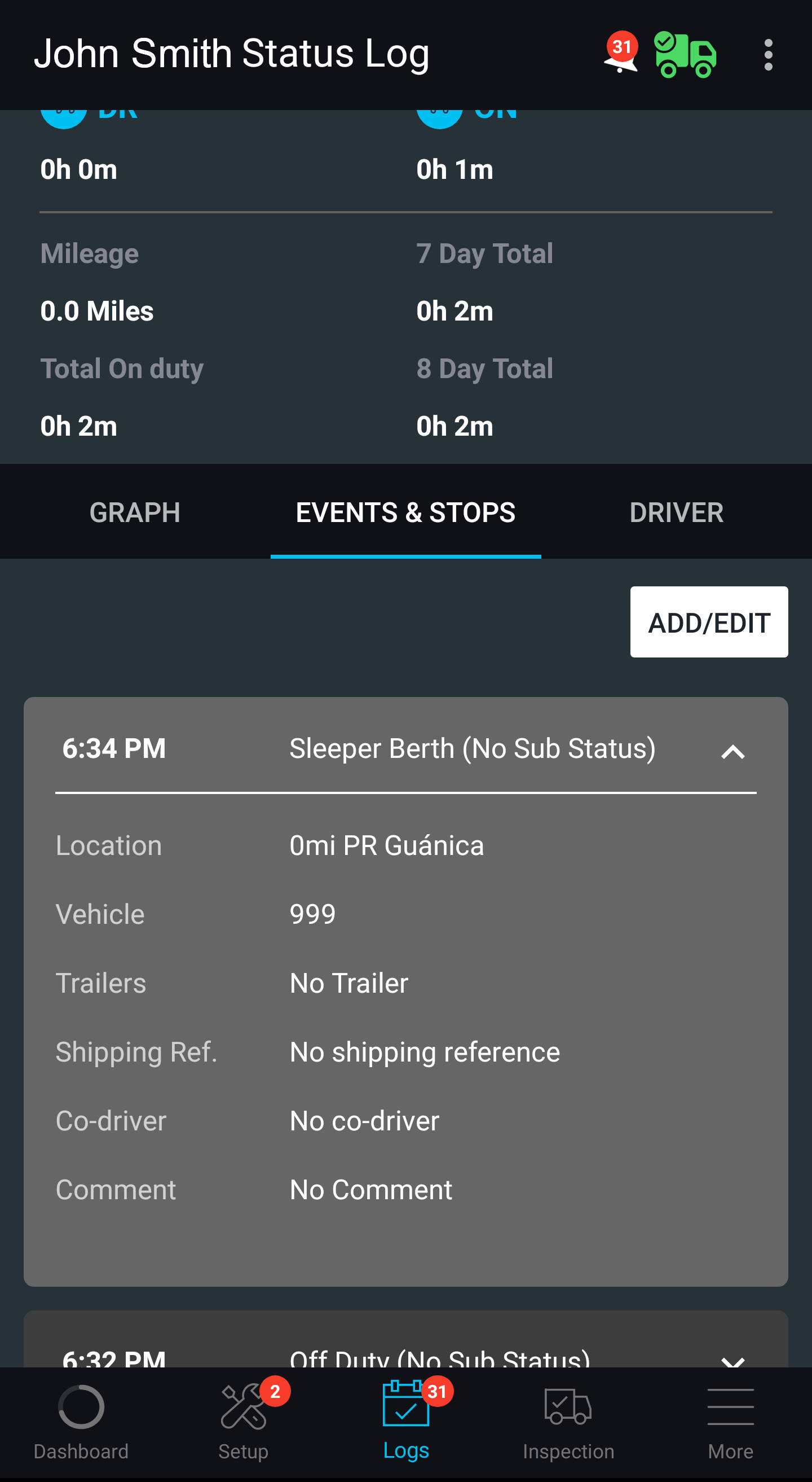 Display of event locations in Logbook and Reveal – Reveal Help