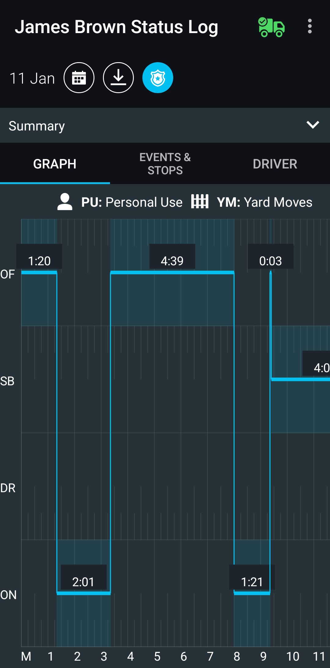 Use Roadside Inspection mode – Reveal Help