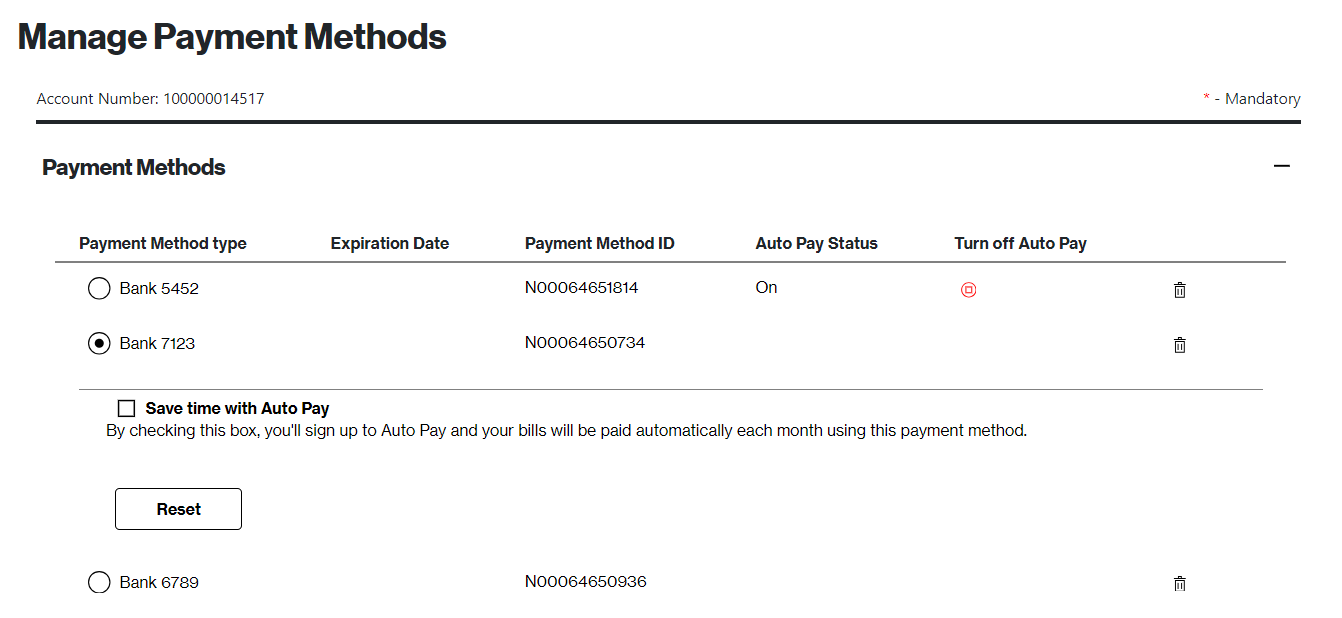 Manage your payment methods – Reveal Help