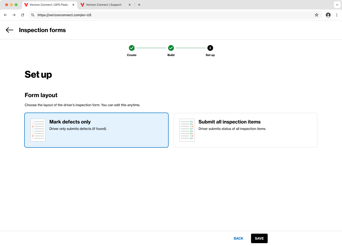 Create a new inspection form – Reveal Help