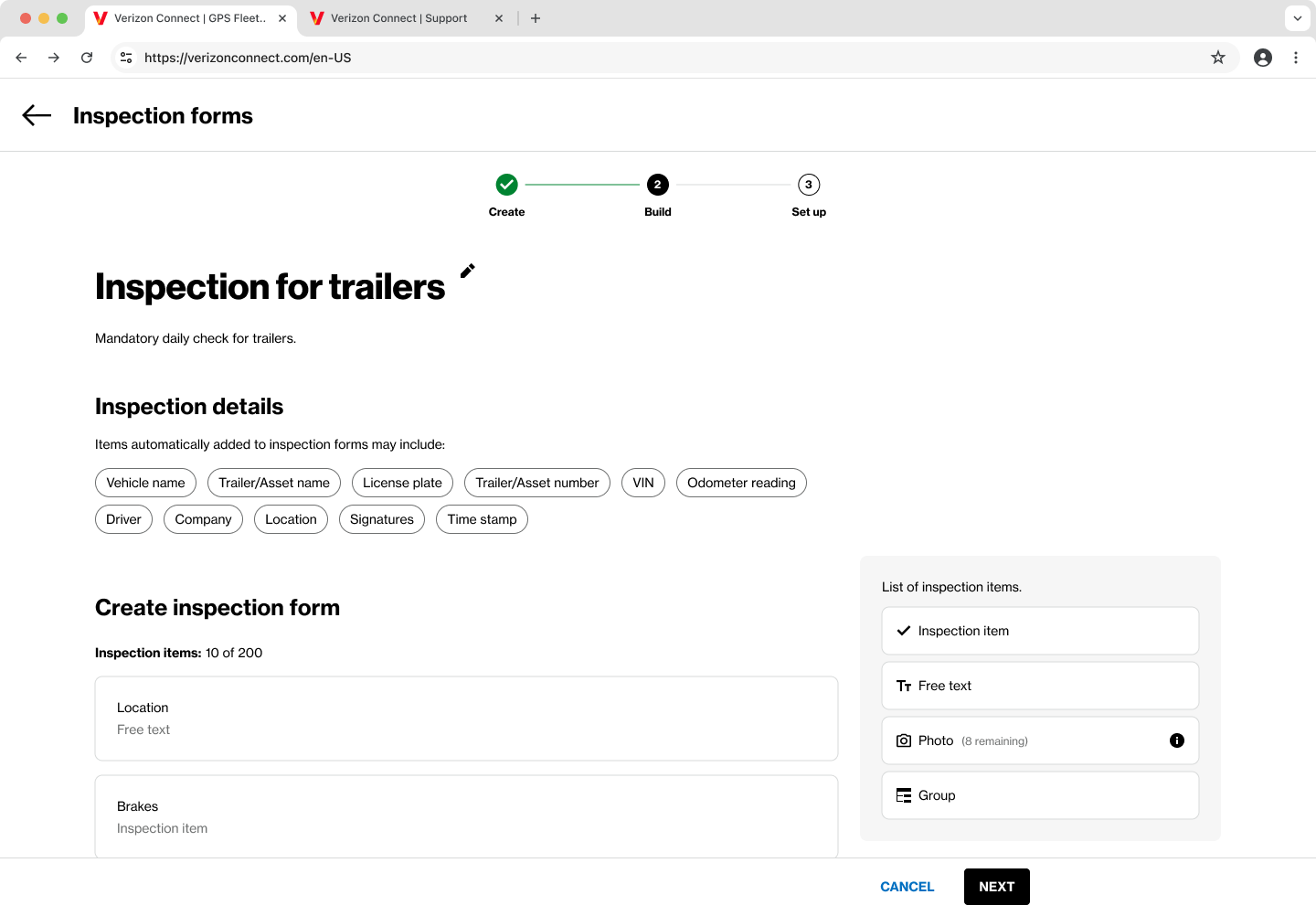 Create a new inspection form – Reveal Help