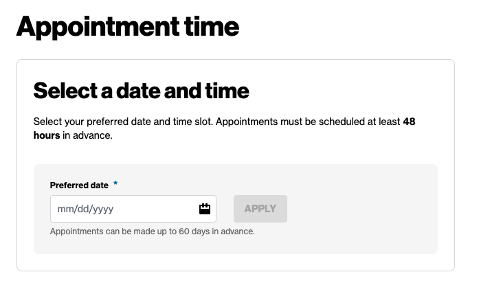 Booking a technician appointment to transfer devices – Reveal Help