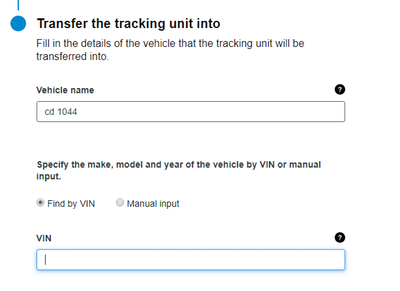 Transfer tracking units – Reveal Help